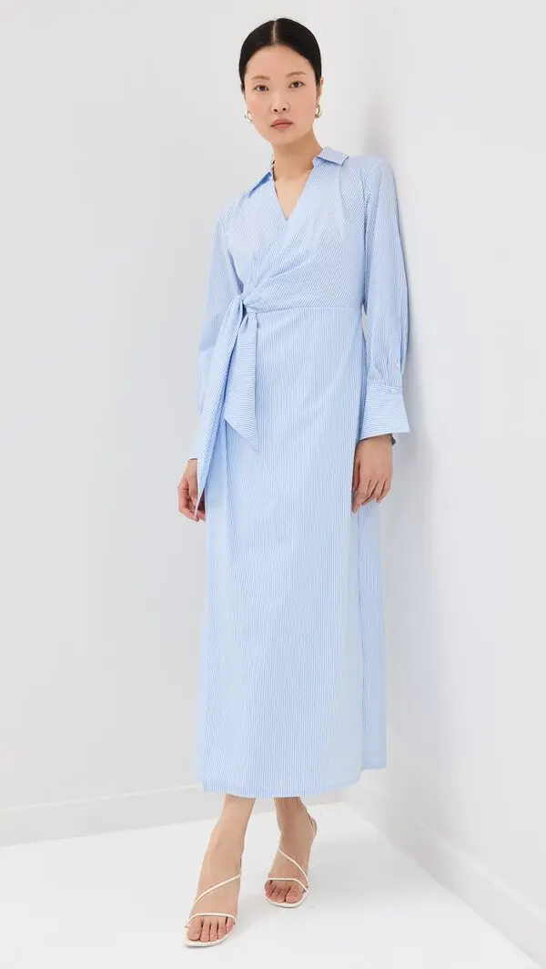 Simkhai Briar Striped Wrap Dress