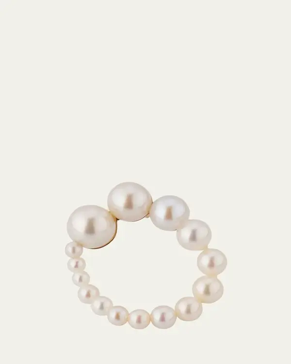 Sophie Bille Brahe Petite Embrass De Perle Graduated Right Earring - Gold