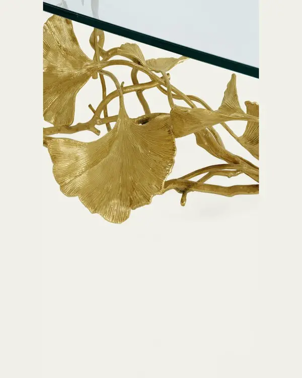 Michael Aram Golden Ginkgo Coffee Table