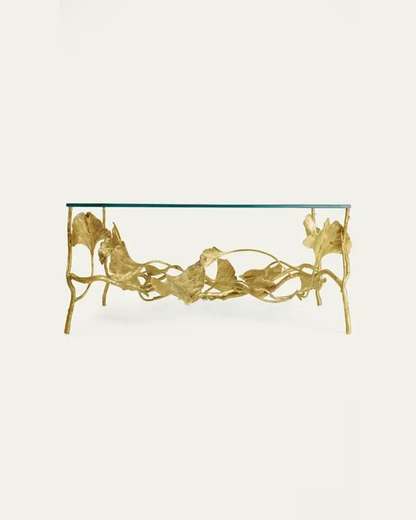 Michael Aram Golden Ginkgo Coffee Table