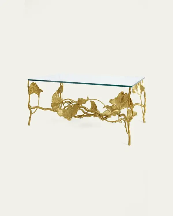 Michael Aram Golden Ginkgo Coffee Table