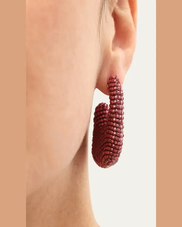 SUSANA VEGA Aria Beaded Hoop Earrings