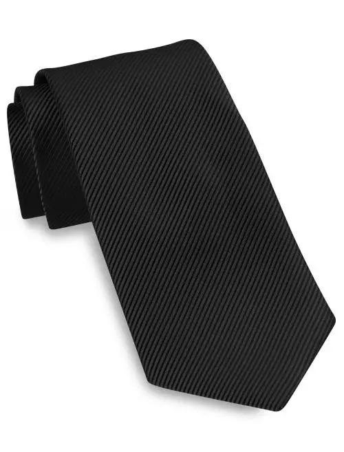SYNRGY BY DXL Big & Tall Textured Solid Tie - Black