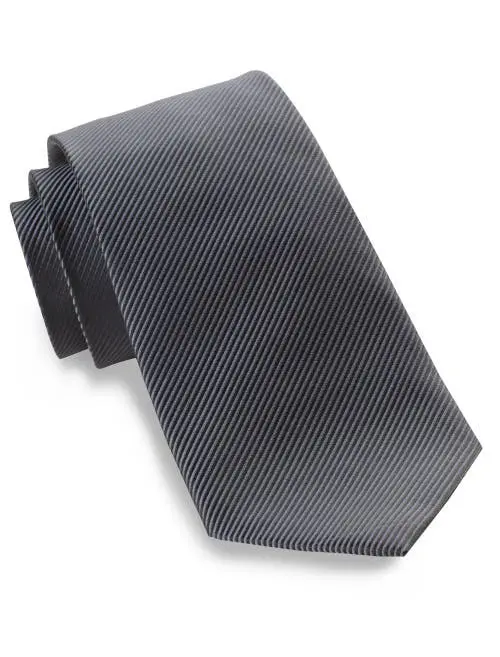SYNRGY BY DXL Textured Solid Tie - Grey
