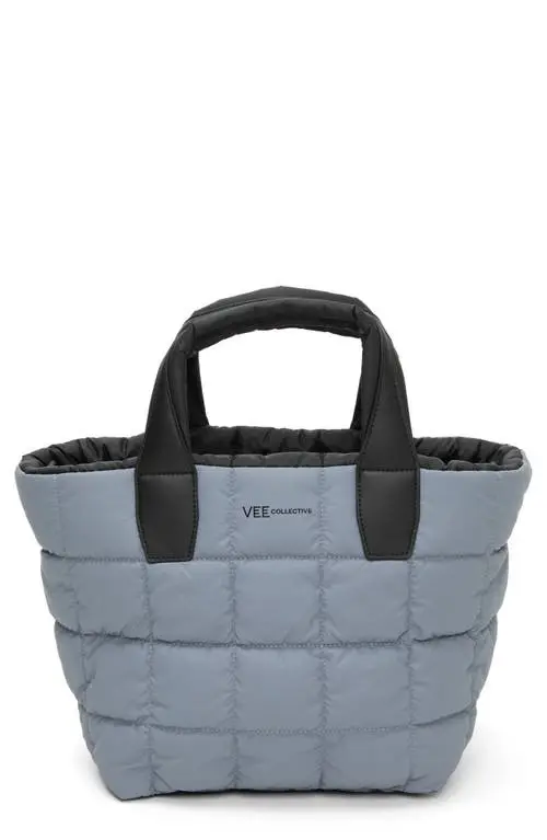 VEECOLLECTIVE Small Porter Quilted Tote - Slate Grey Gry