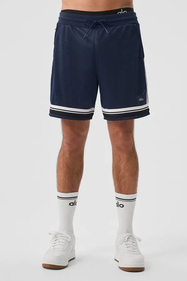 Alo Yoga 7" Key Mesh Basketball Short - Navy