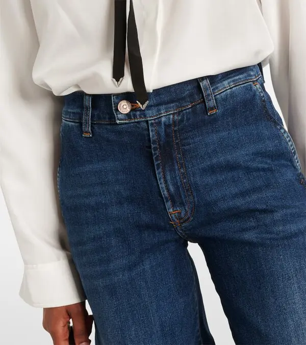 7 For All Mankind Lotta Rebel High-rise Wide-leg Jeans