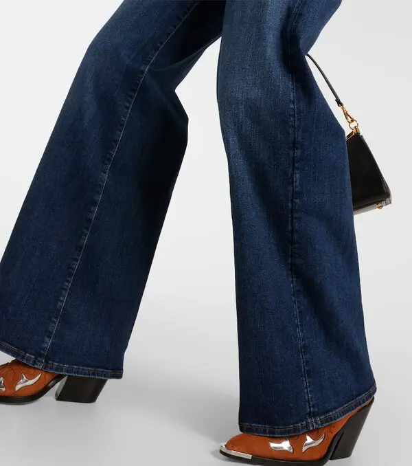 7 For All Mankind Lotta Rebel High-rise Wide-leg Jeans