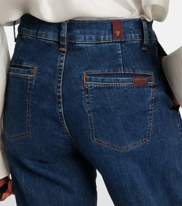 7 For All Mankind Lotta Rebel High-rise Wide-leg Jeans