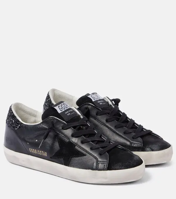 GOLDEN GOOSE Super-star Leather Sneakers - Black