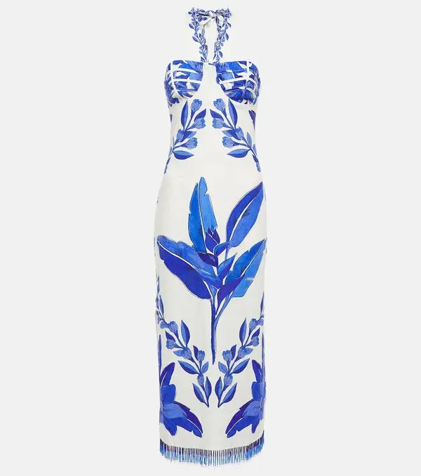 sachin and babi light blue dress Destination Wedding Halter Maxi Dress Pink
