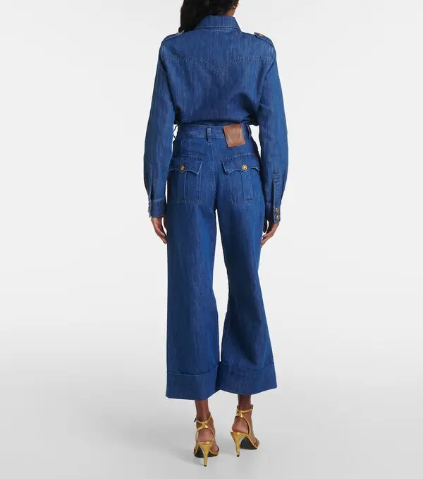 Valentino Garavani High-rise Wide-leg Jeans