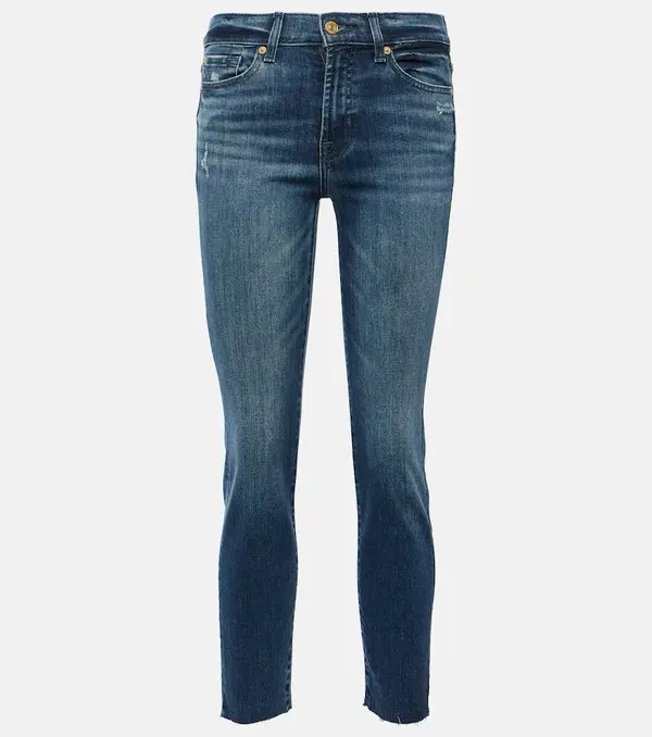 7 For All Mankind Roxanne Ankle-length Jeans - Blue