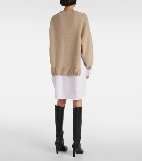 Stella McCartney Layered Virgin Wool Sweater - Beige