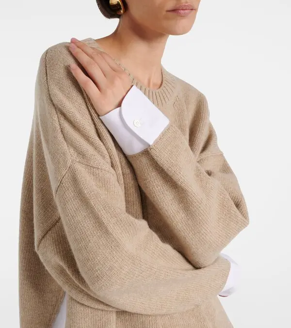 Stella McCartney Layered Virgin Wool Sweater - Beige