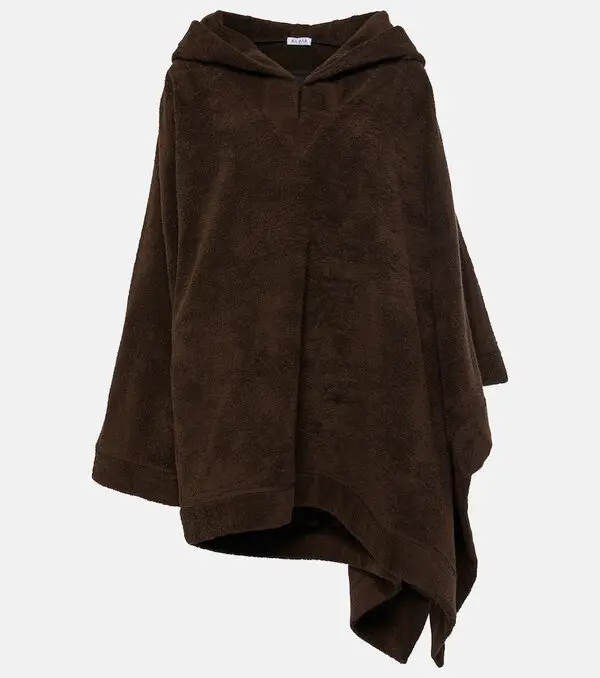 Alaïa Cotton Terry Hoodie - Brown