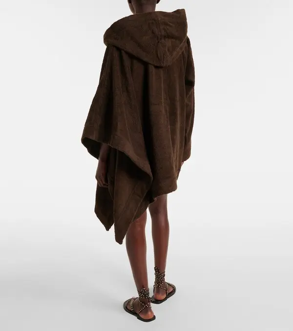 Alaïa Cotton Terry Hoodie - Brown