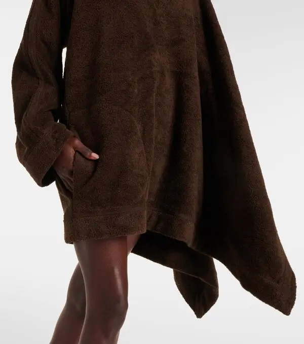 Alaïa Cotton Terry Hoodie - Brown