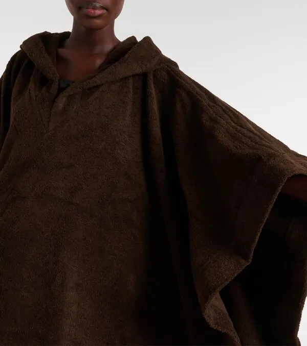 Alaïa Cotton Terry Hoodie - Brown