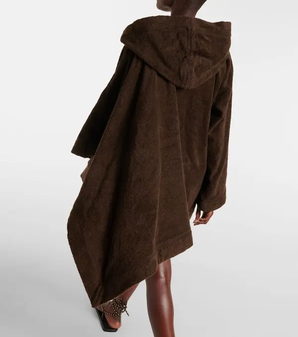 Alaïa Cotton Terry Hoodie - Brown