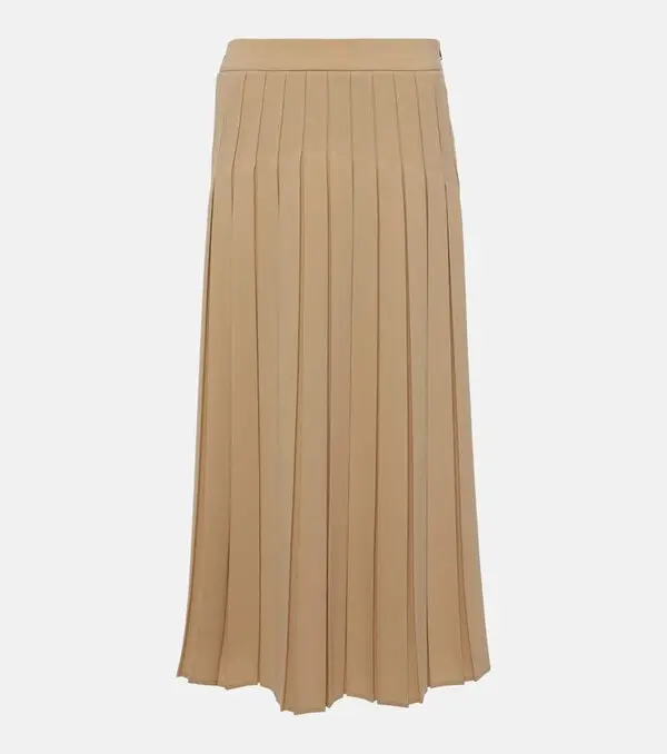 Max Mara Luisa Pleated Midi Skirt - Neutrals