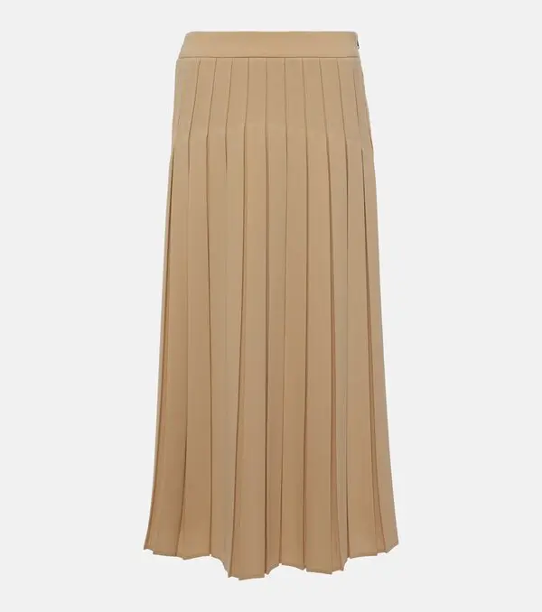 Max Mara Luisa Pleated Midi Skirt - Neutrals