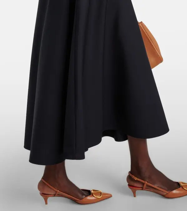Valentino Garavani Belted Wool-blend Midi Dress