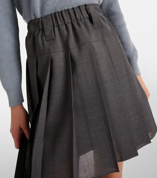 Buy Brunello Cucinelli Pleated Skirt - Grey At 40% Off | Editorialist