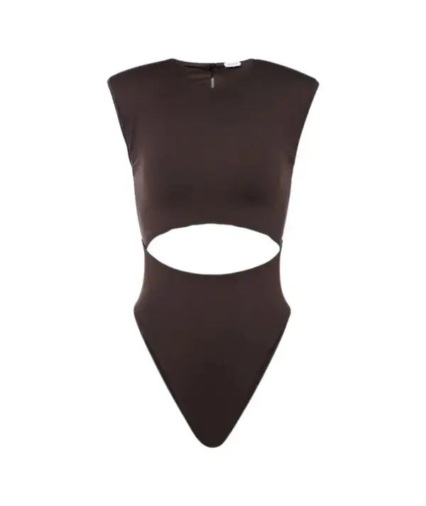 Alaïa Cut-out Swimsuit - Brown