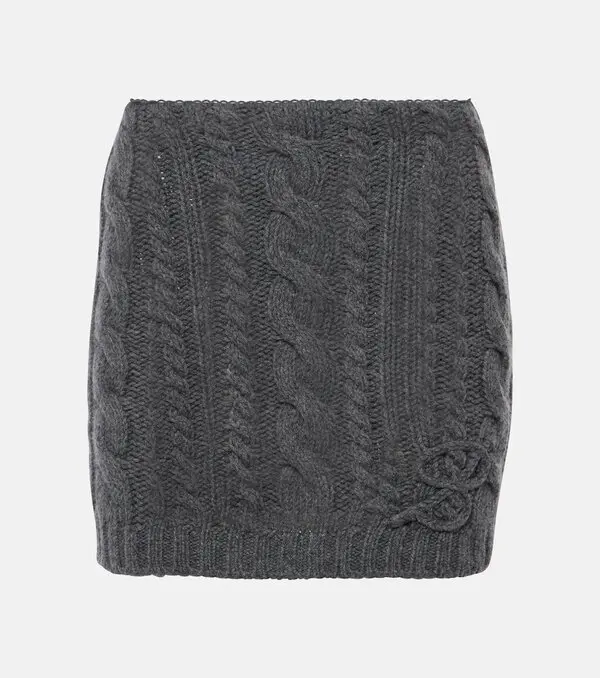 Blumarine Cable-knit Mini Skirt