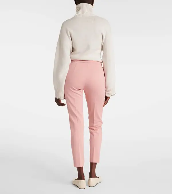 Max Mara Pegno Cropped Slim Pants - Pink