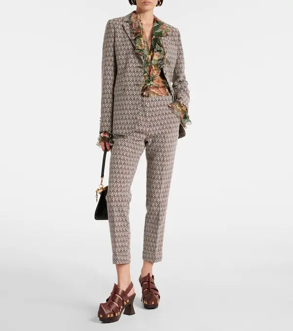 Etro Printed Cropped Pants
