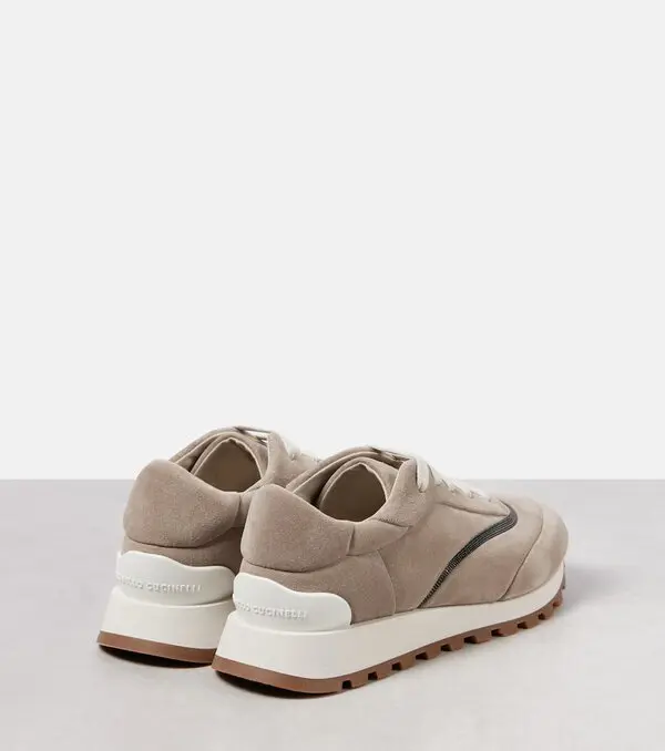 Brunello Cucinelli Monili Suede Sneakers