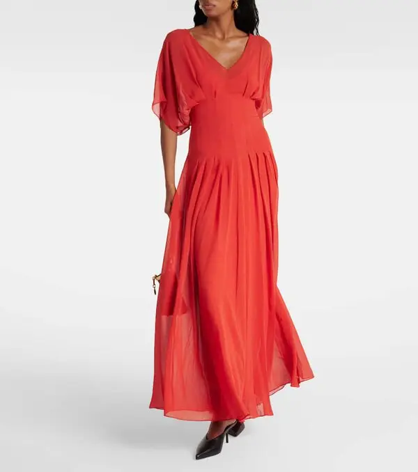 Max Mara Murge Draped Silk Gown