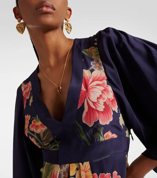 Etro Floral Silk Crêpe De Chine Maxi Dress - Multicoloured