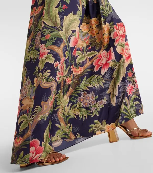 Etro Floral Silk Crêpe De Chine Maxi Dress - Multicoloured