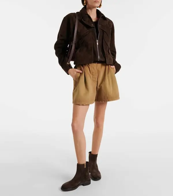 GIANVITO ROSSI Lexington Suede Ankle Boots - Brown