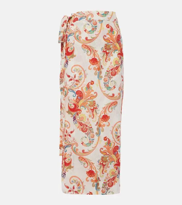 Etro Printed Cotton And Silk Beach Cover-up