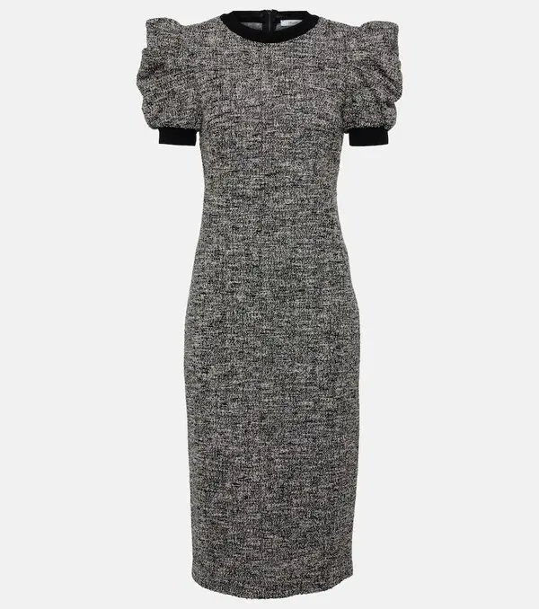 Max Mara Ieti Cotton-blend Midi Dress - Neutrals
