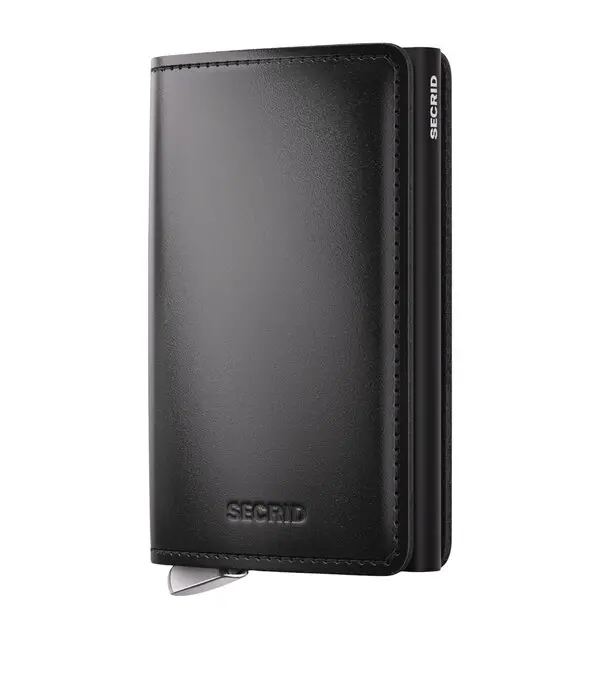 SECRID Leather Slimwallet - Black