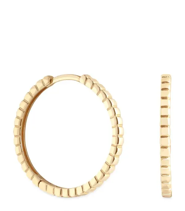 ASTRID & MIYU Ridged Hoop Earrings - Gold