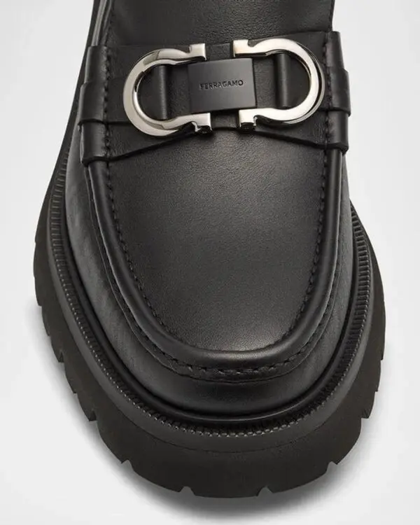 FERRAGAMO Cocoon Gancini Penny Loafers