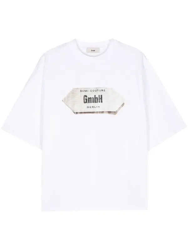 GMBH Logo-print Cotton T-shirt - White