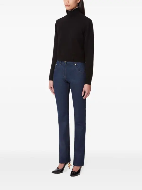 Nina Ricci Bead-embellished Wool-blend Jumper