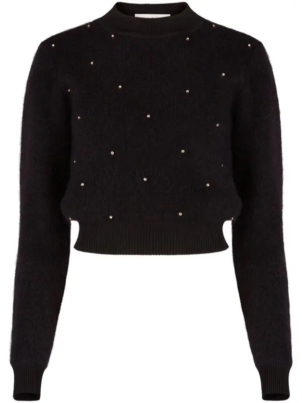 Nina Ricci Mohair-blend Studded Sweater