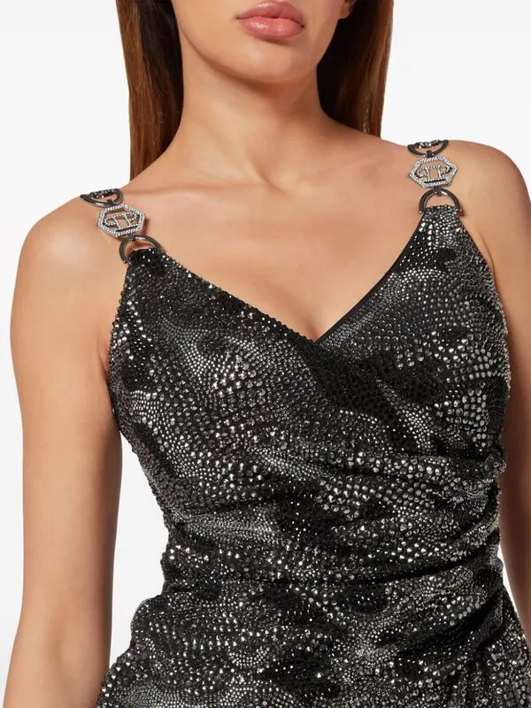 Philipp Plein Crystal-embellished Minidress