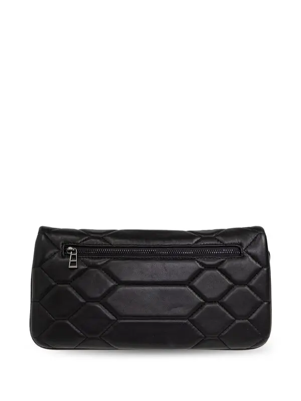 Zadig&Voltaire Rock Quilted Clutch With Chain Strap - Black