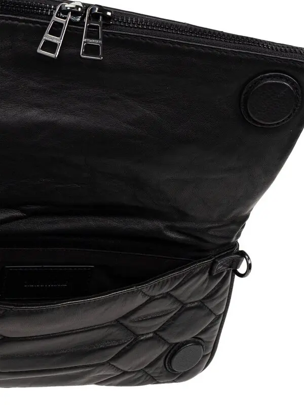 Zadig&Voltaire Rock Quilted Clutch With Chain Strap - Black