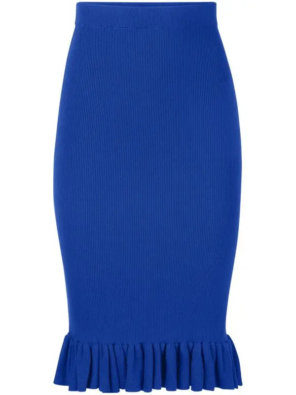 Nina Ricci Ruffled Peplum Skirt - Blue