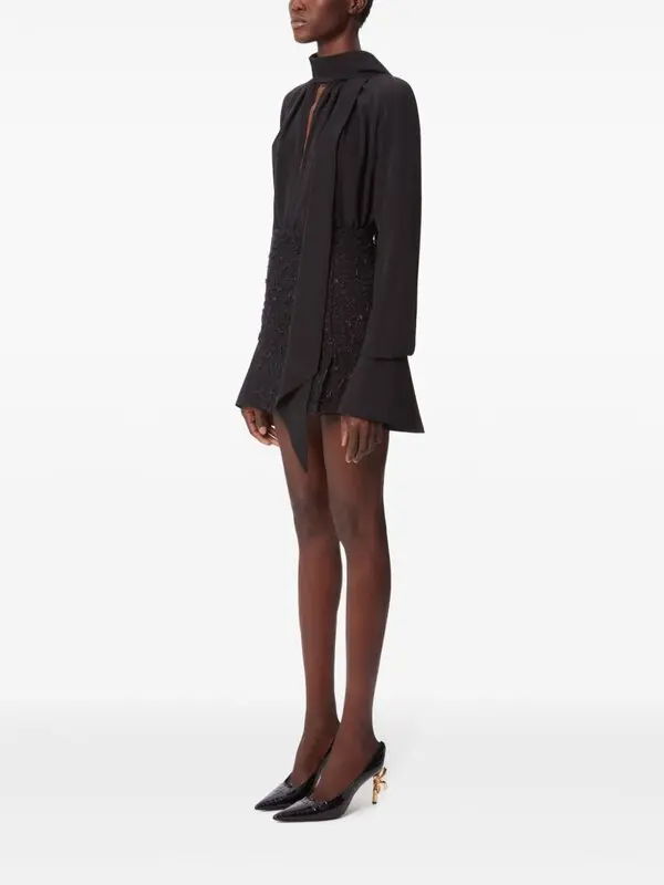 Nina Ricci Frayed Tweed Mini Skirt